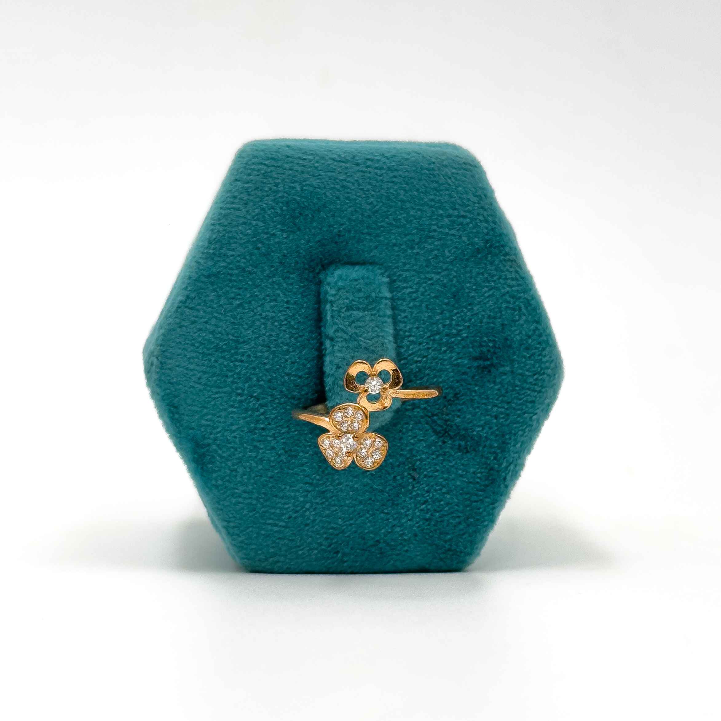 Flower Petals Rose Gold Ring – Saatvik Silver