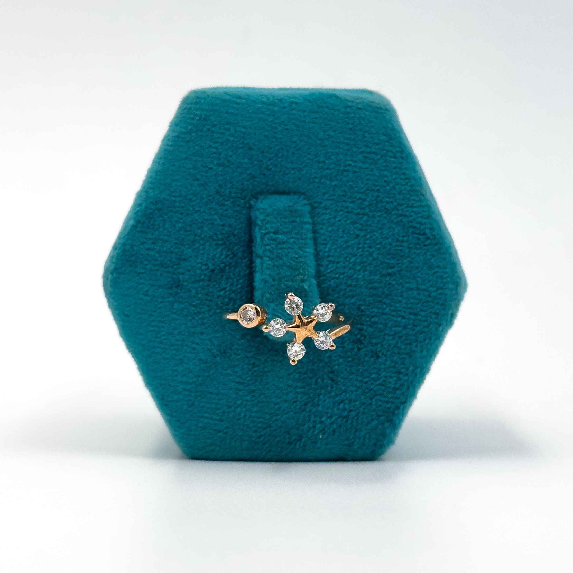 Blinging Flower Rose Gold Ring – Saatvik Silver